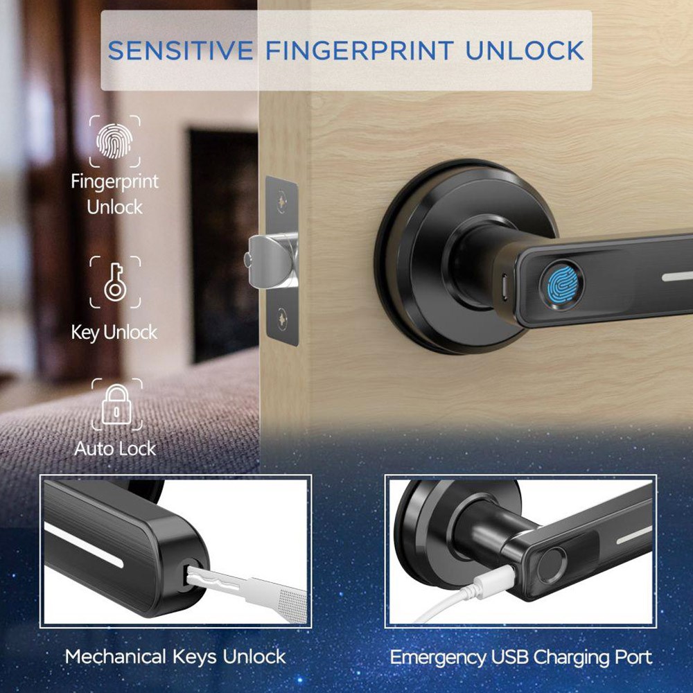 Geek Chef GeekTale L-B01 Fingerprint Door Lock with Handle