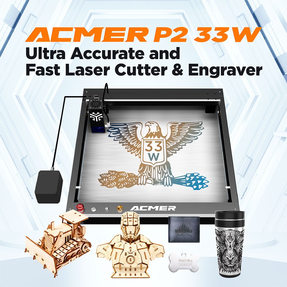 ACMER P2 33W Laser Engraver Cutter
