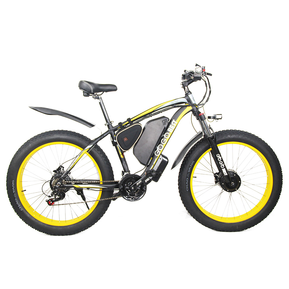 GOGOBEST GF700 Electric Bike 18.2AH 2*500W Motor 50Km/h Black Yellow