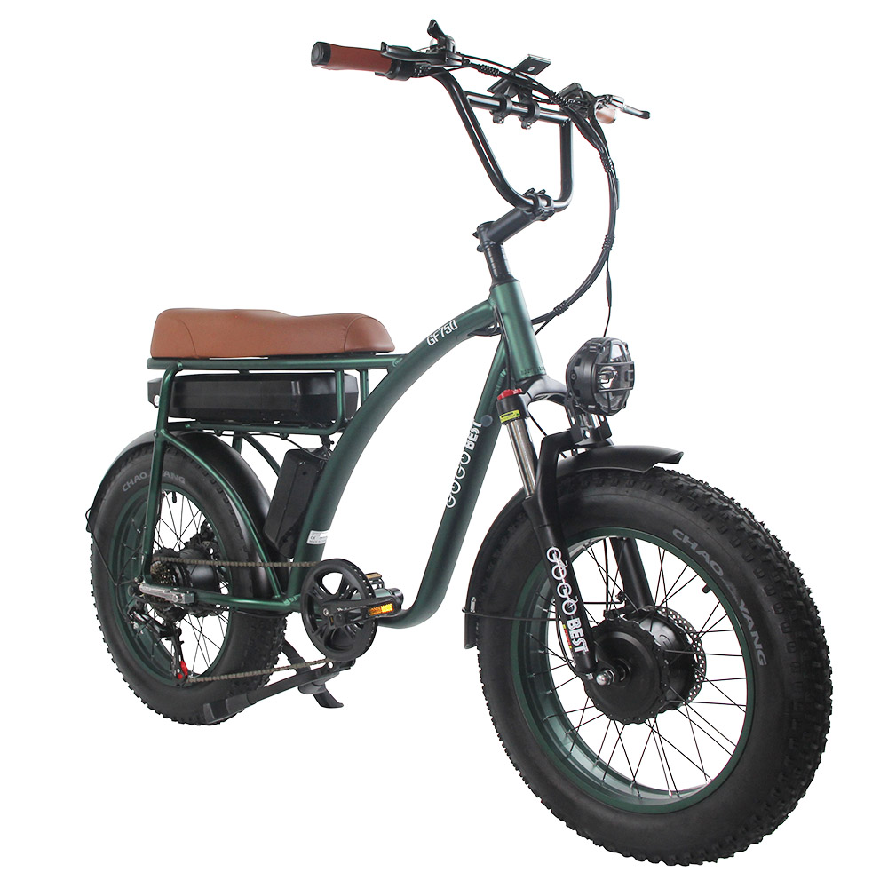 GOGOBEST GF750 Electric Bike 17.5AH 1000W*2 Motors 50Km/h Army Green