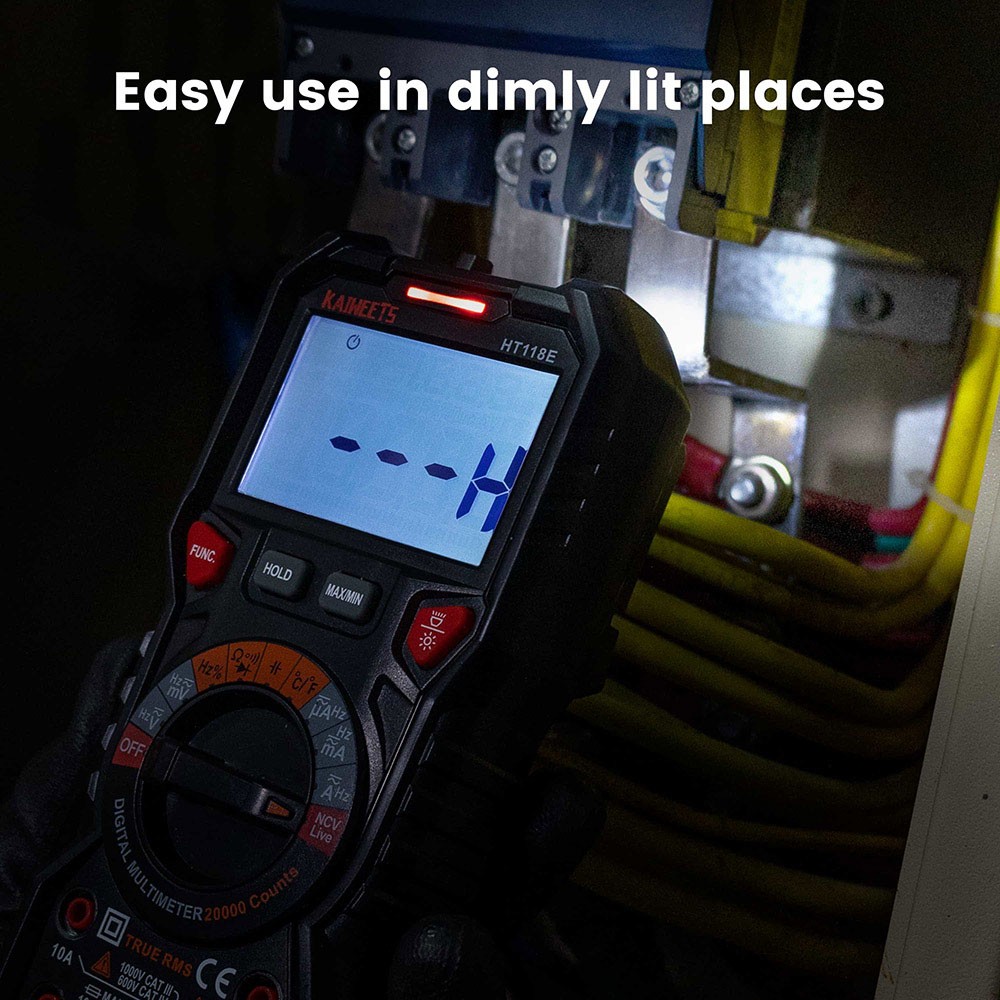 KAIWEETS HT118E Digital AC/DC Multimeter Black
