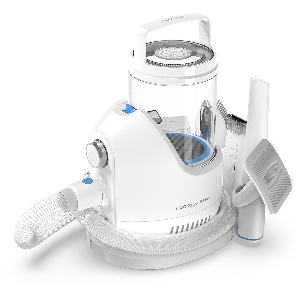 Neakasa P2 Pro Dog Clipper with Pet Hair Vacuum Cleaner Blue and White