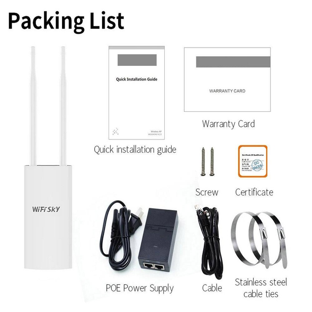 WiFiSky R650 300M High Power Waterproof Outdoor AP Router US