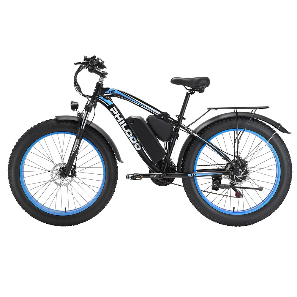 PHILODO H7 2.0 E-Bike 26 Inch 48V 13Ah 1000W Motor 50Km/h Black Blue