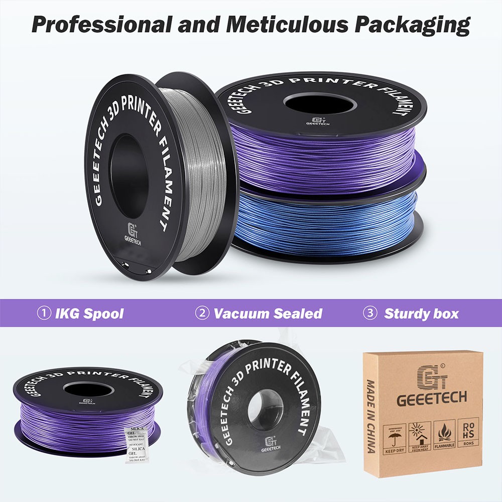 Geeetech Sparkly PLA Filament Purple