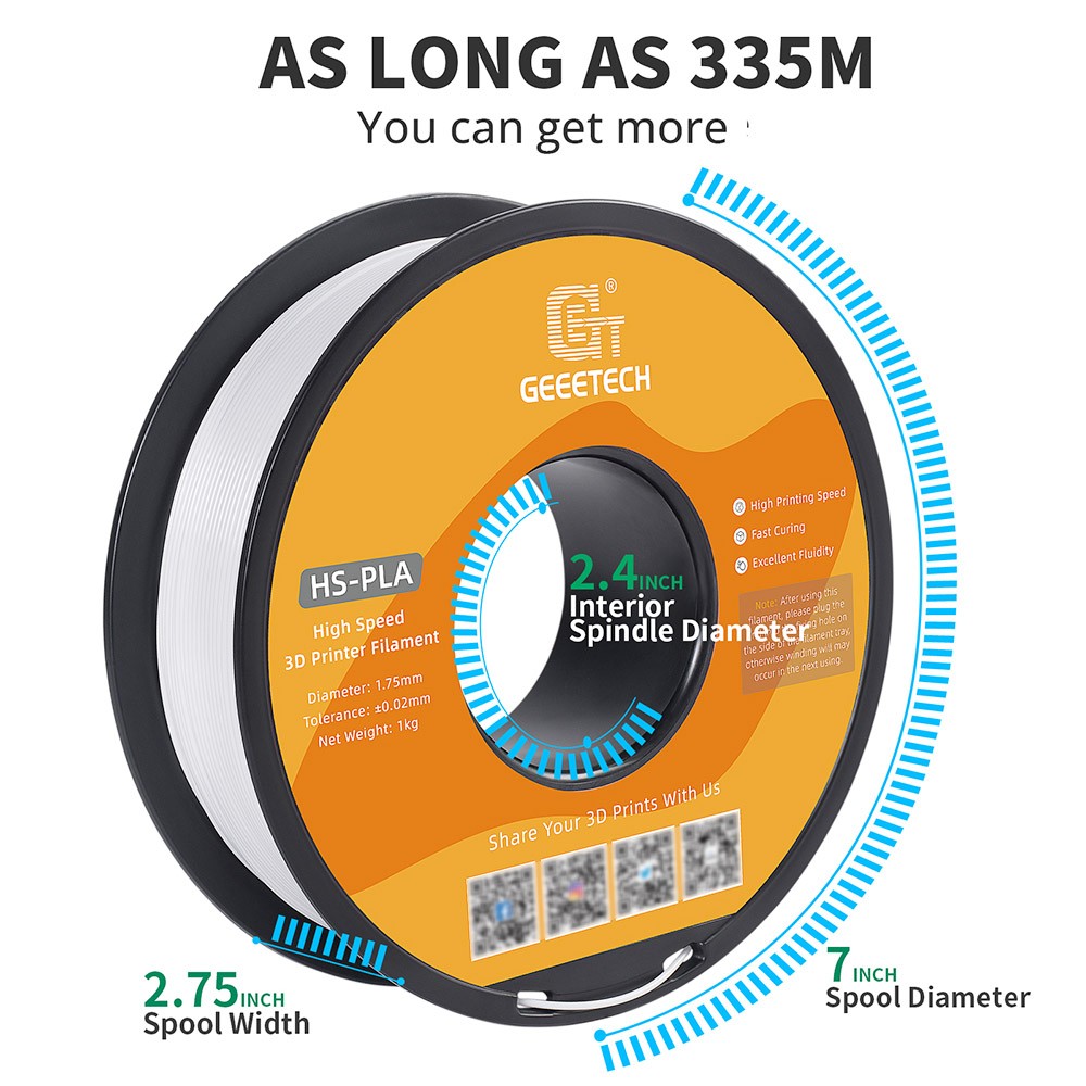 Geeetech HS PLA Filament White