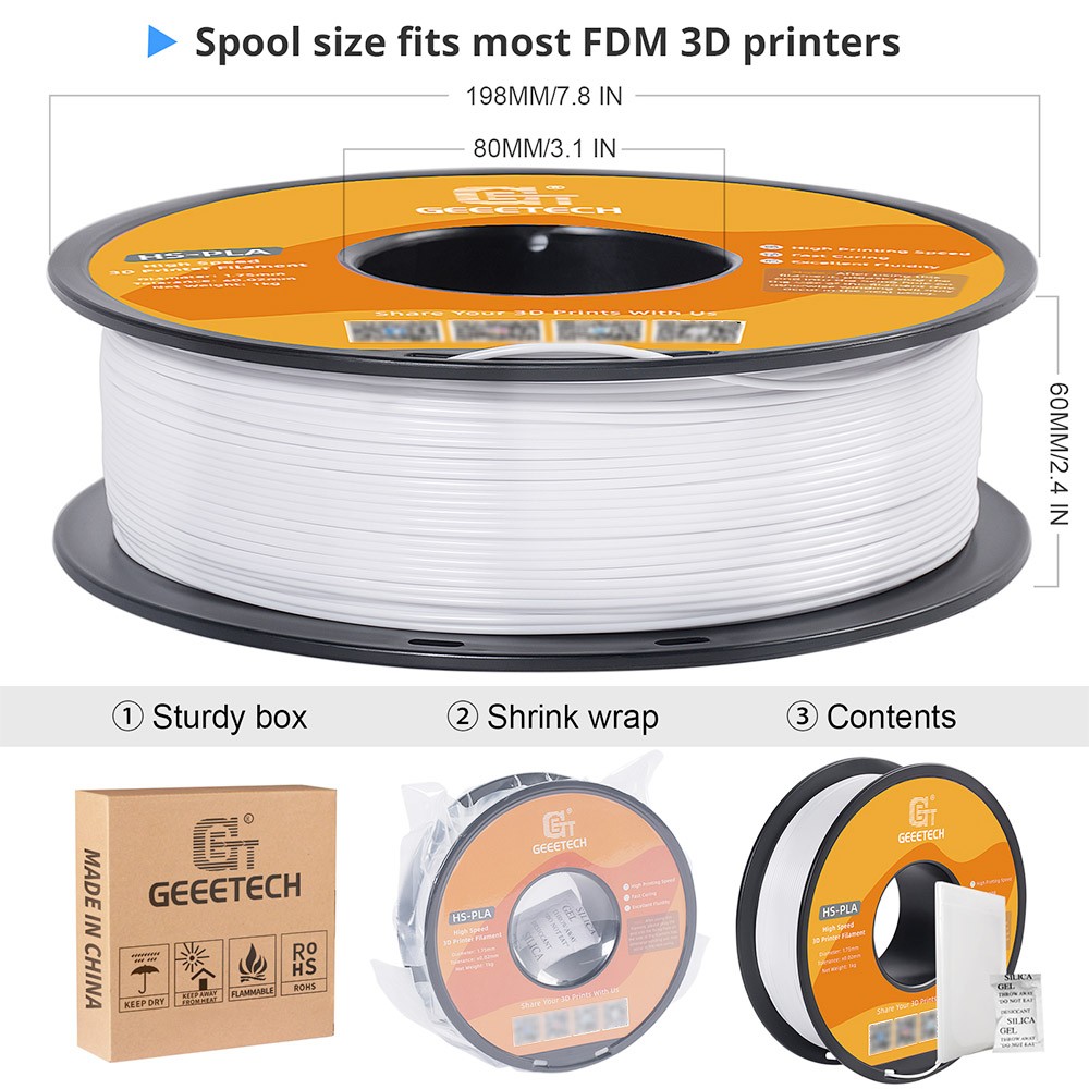 Geeetech HS PLA Filament White