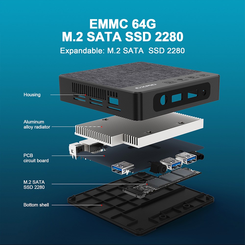 GXMO N42 Mini PC Windows 11 US