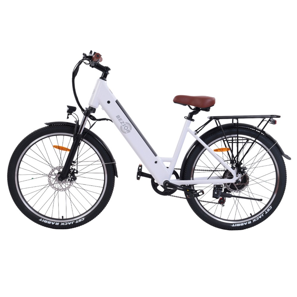 Bezior M3 Electric Bike 26 Inch 48V 500W Motor 32Km/h 10.4Ah White