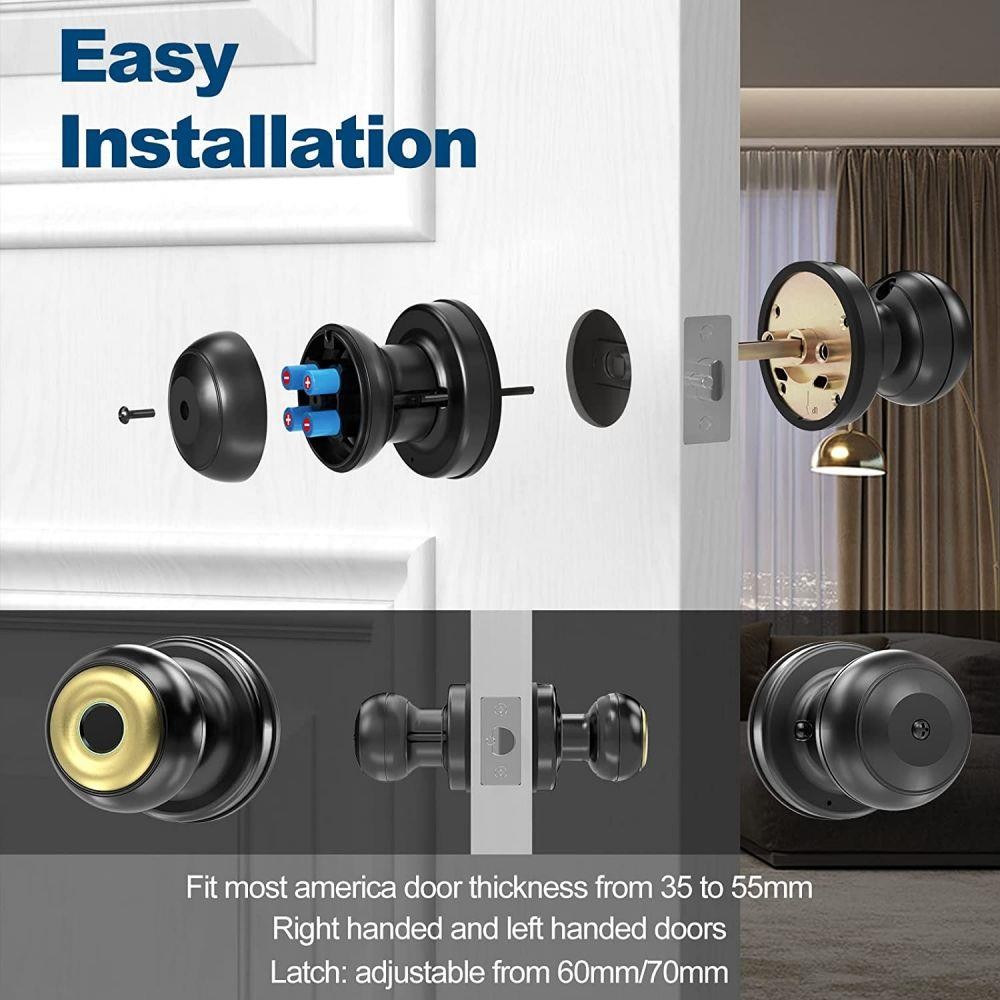 Geek Chef GeekTale K01-03 Smart Fingerprint Door Knob Black Golden