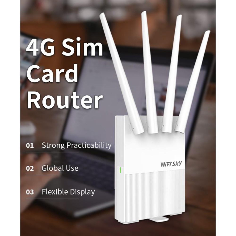 WiFiSKY R642 300M High Power Wireless Router 4G to Wireless WiFi EU