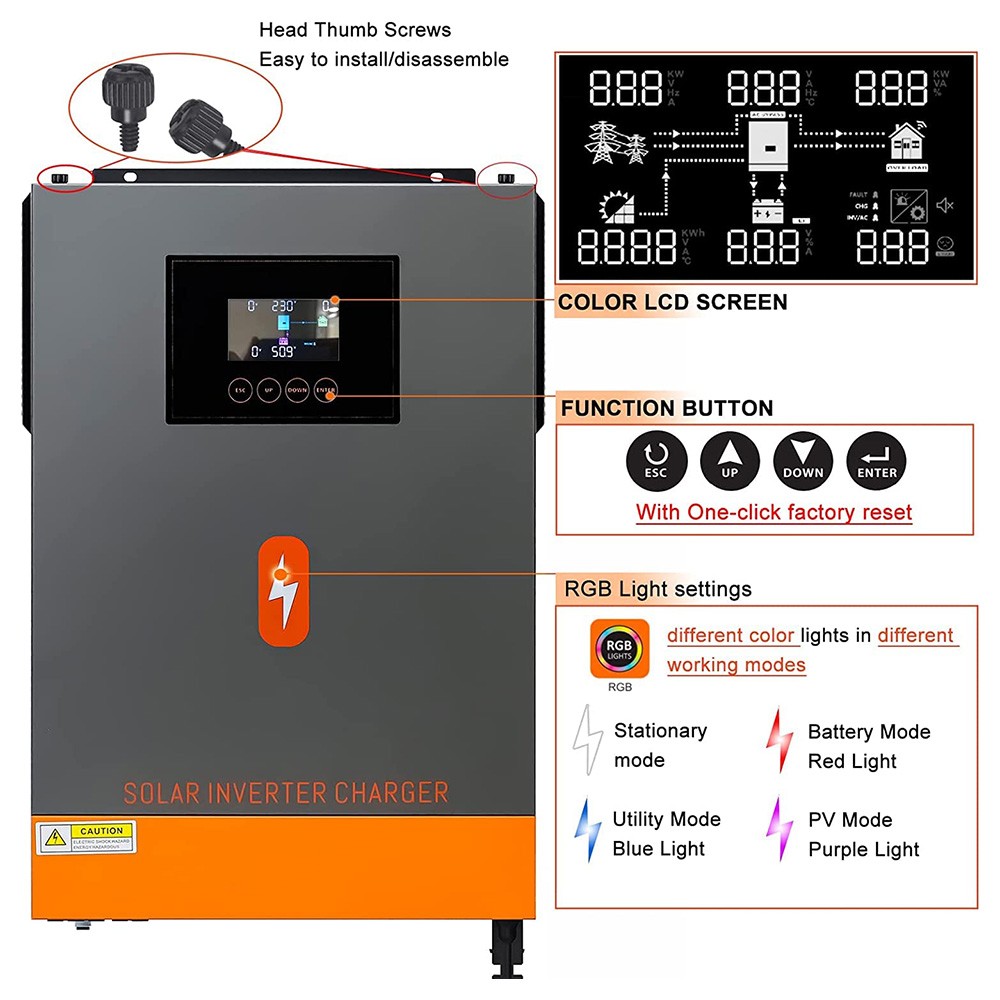 PowMr 6200W Hybrid Solar Inverter