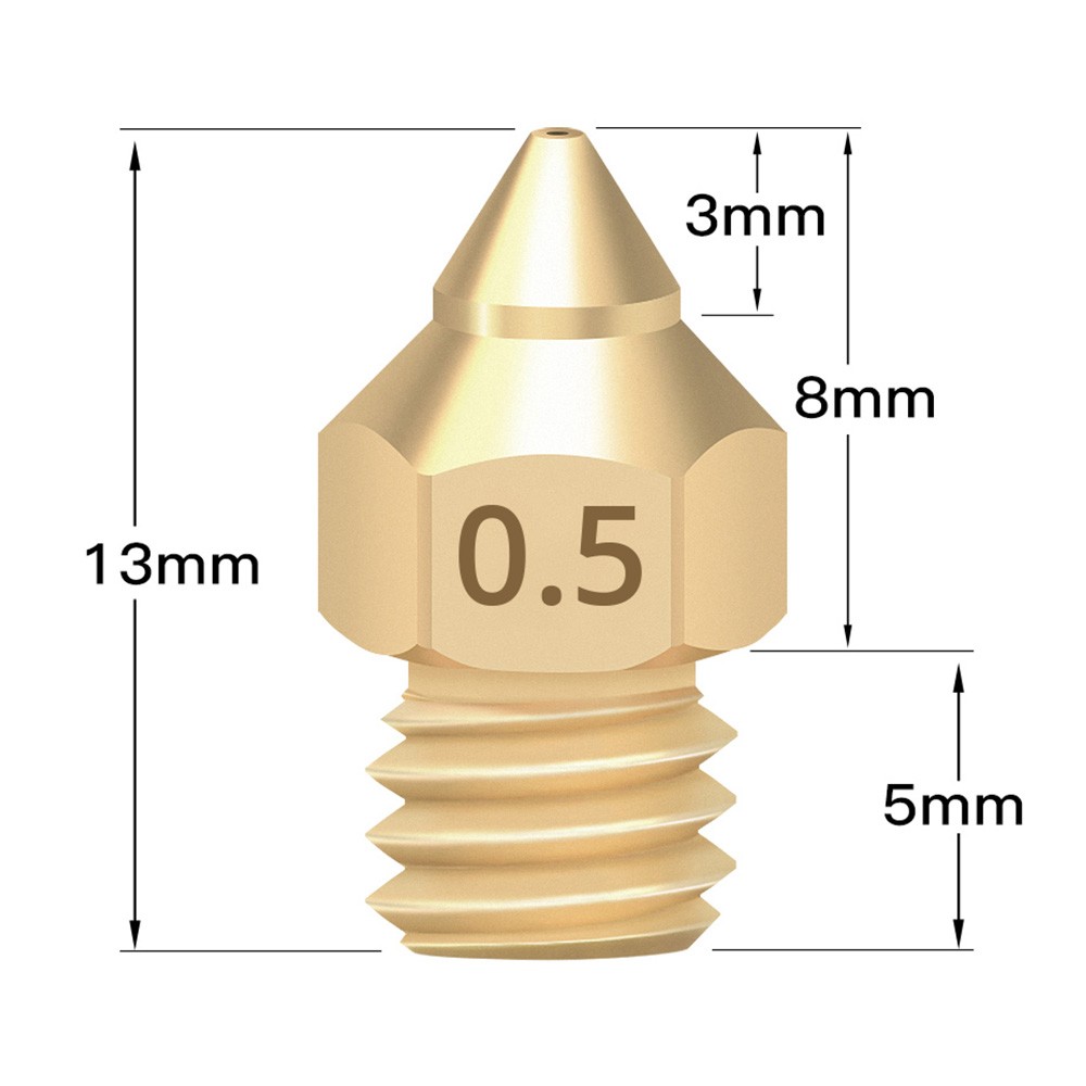 TWO TREES 0.5mm Copper TTS Pointed Nozzle