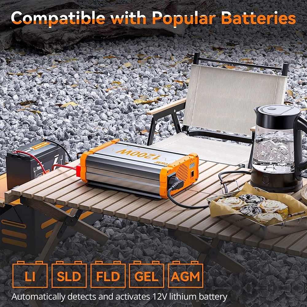 PowMr 1200W 12V Solar Inverter