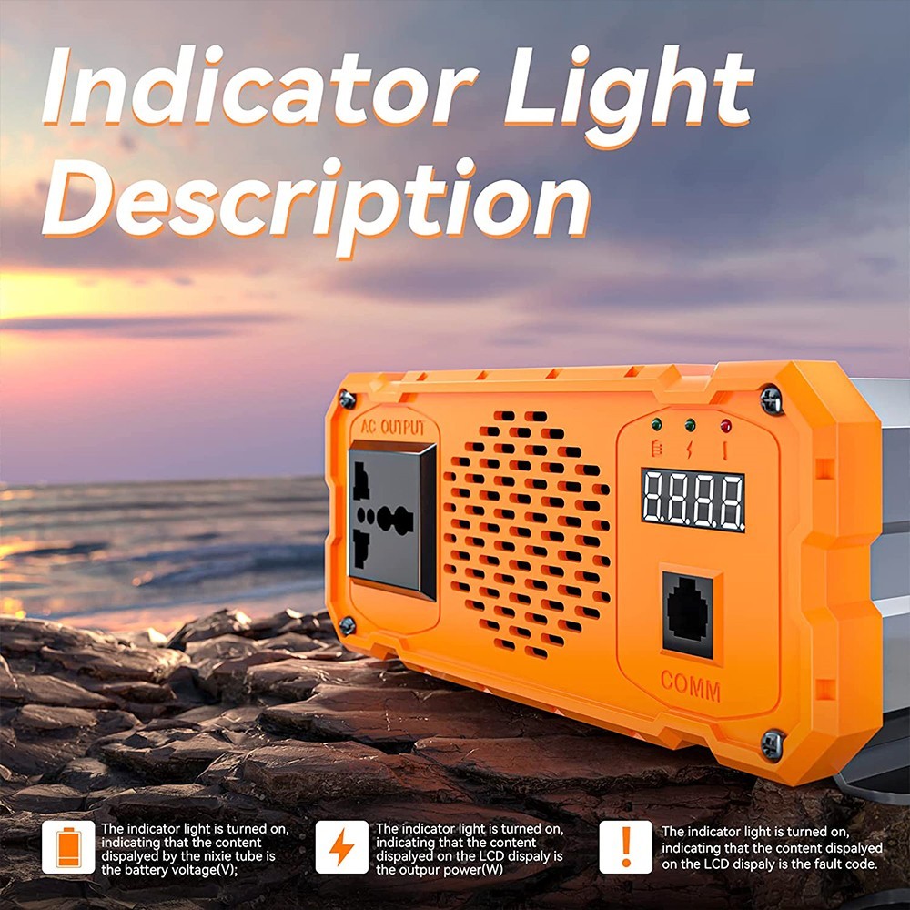 PowMr 1200W 12V Solar Inverter