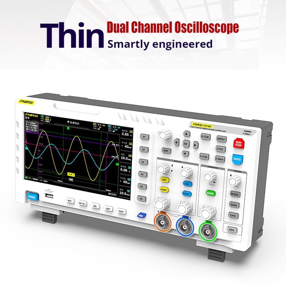 FNIRSI 1014D 2 in 1 Digital Oscilloscope with 100X High Voltage Probe