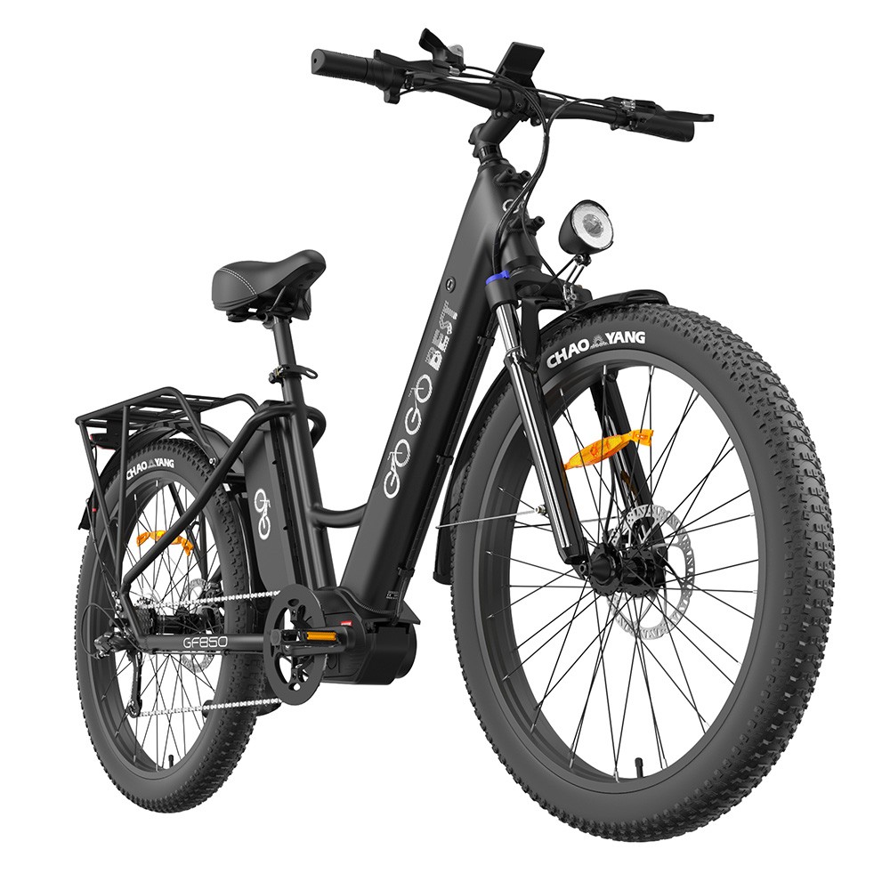 GOGOBEST GF850 Electric Bike 48V 500W Mid-Motor 2*10.4Ah 32Km/h Black