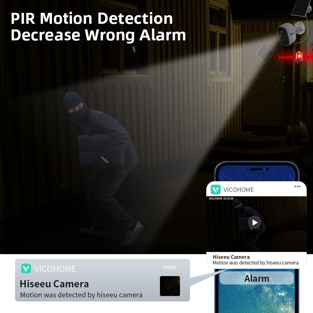 Hiseeu CG6-TZ 2K WiFi Surveillance Camera with Solar Panel