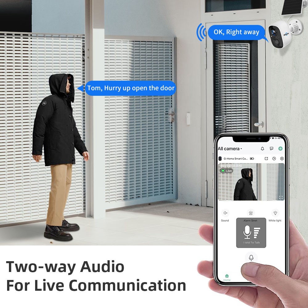 Hiseeu CG6-TZ 2K WiFi Surveillance Camera with Solar Panel