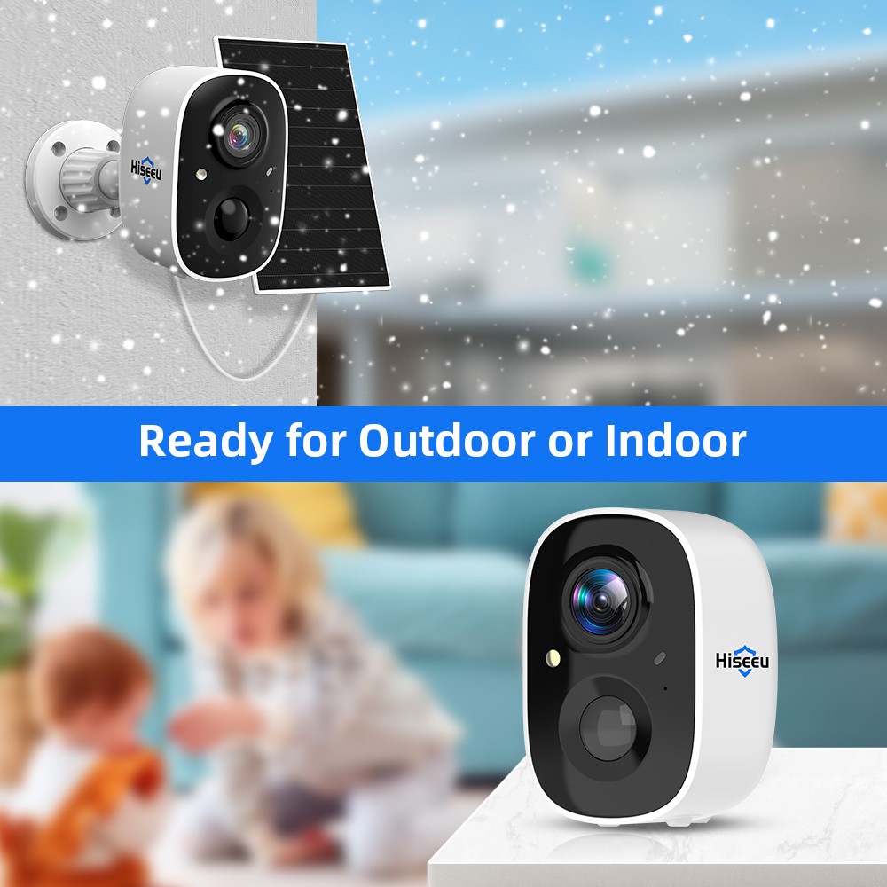 Hiseeu CG6-TZ 2K WiFi Surveillance Camera with Solar Panel