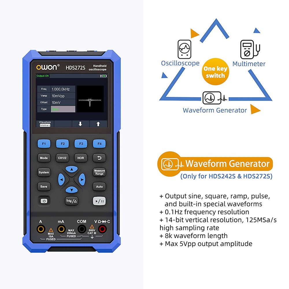 OWON HDS272S 3 in 1 Digital Oscilloscope EU Plug