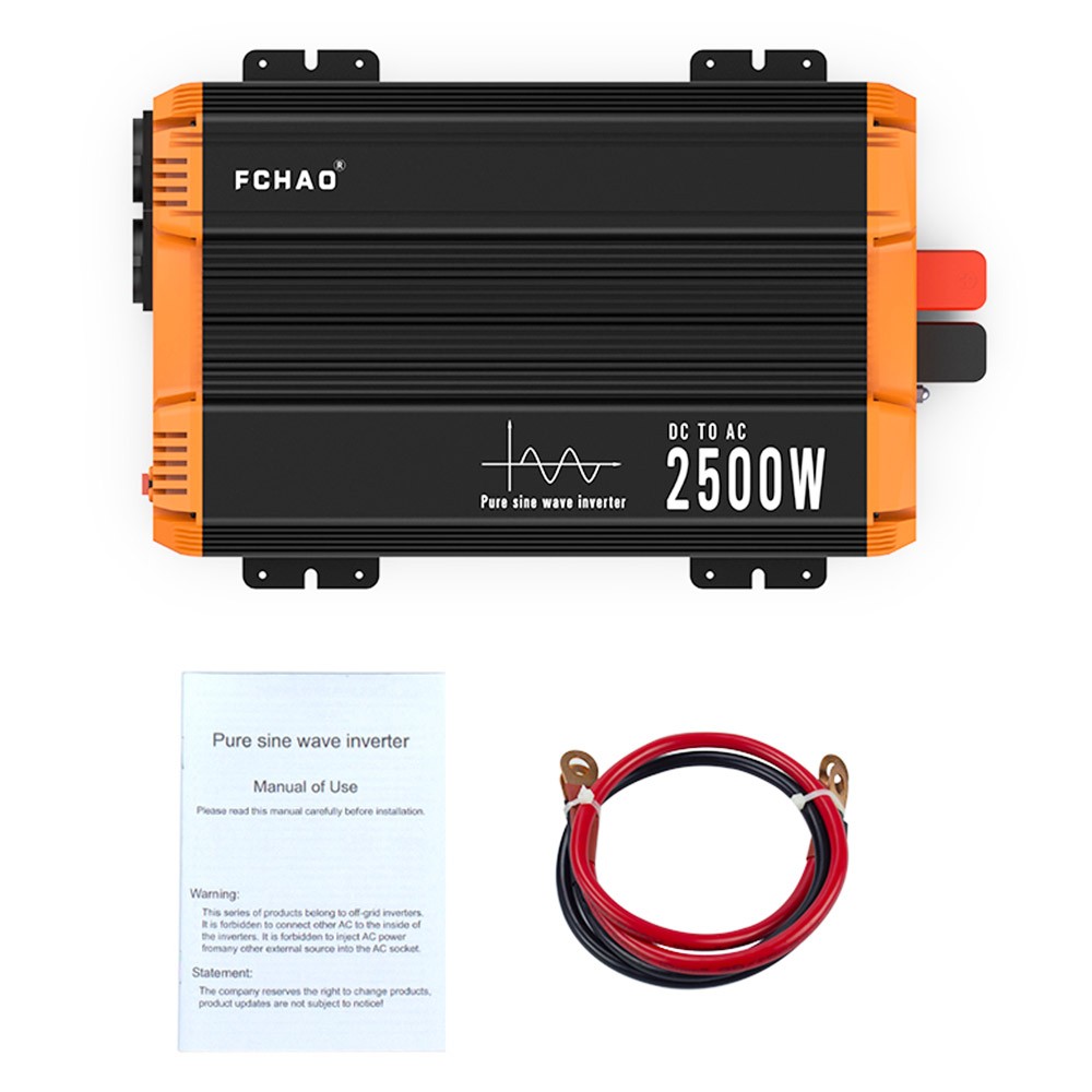FCHAO 2500W Pure Sine Wave Inverter 12V