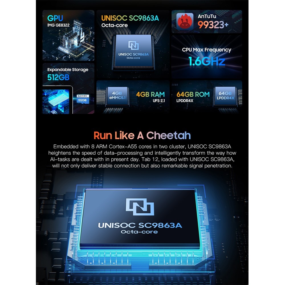 Blackview Tab 12 10.1'' Tablet Spreadtrum CPU Silver