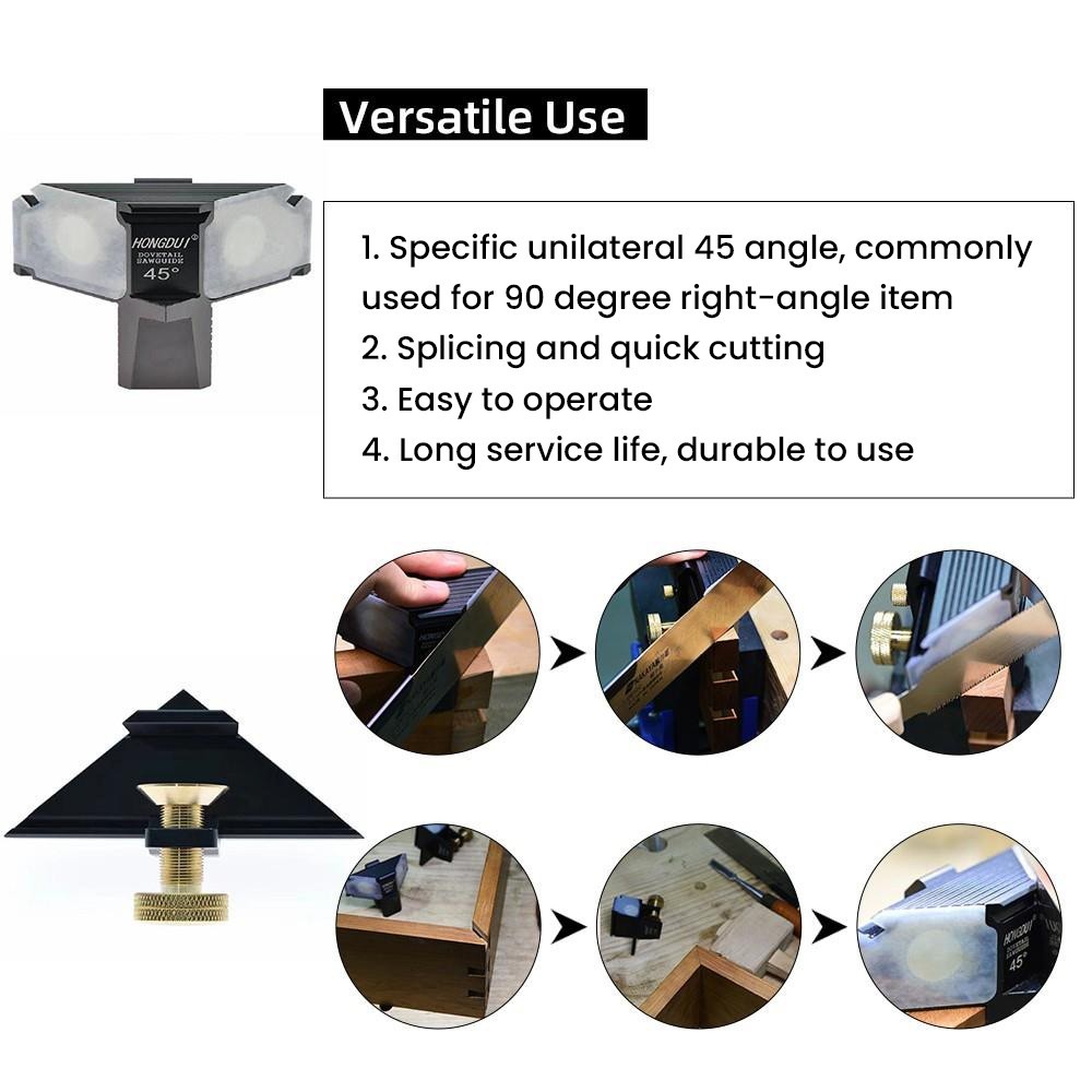 HONGDUI YW09-45 Woodworking Dovetail Saw Guide