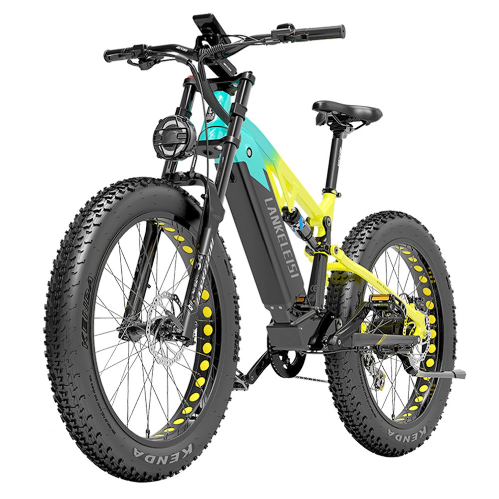LANKELEISI RV800 Electric Bike 26*4.0'' Wheel Yellow-Green