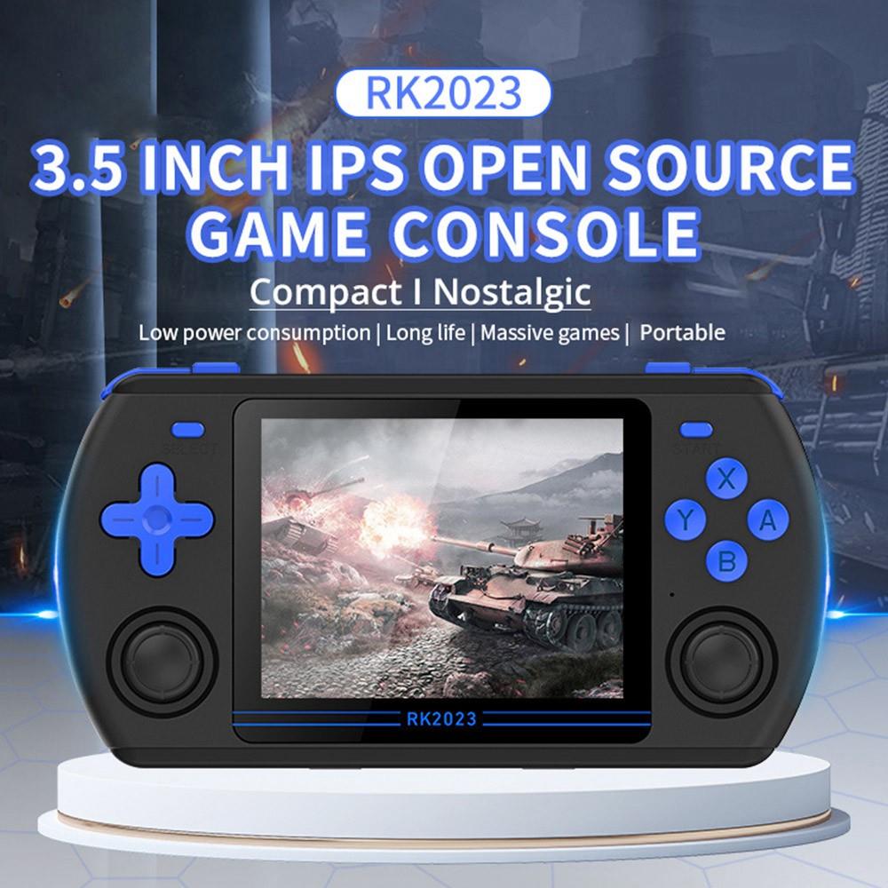 Powkiddy RK2023 16GB+128GB Retro Handheld Game Console Black