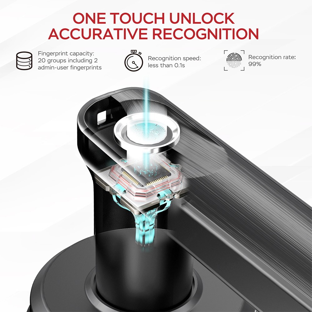 Geek Smart L-B203 Fingerprint Door Lock Black