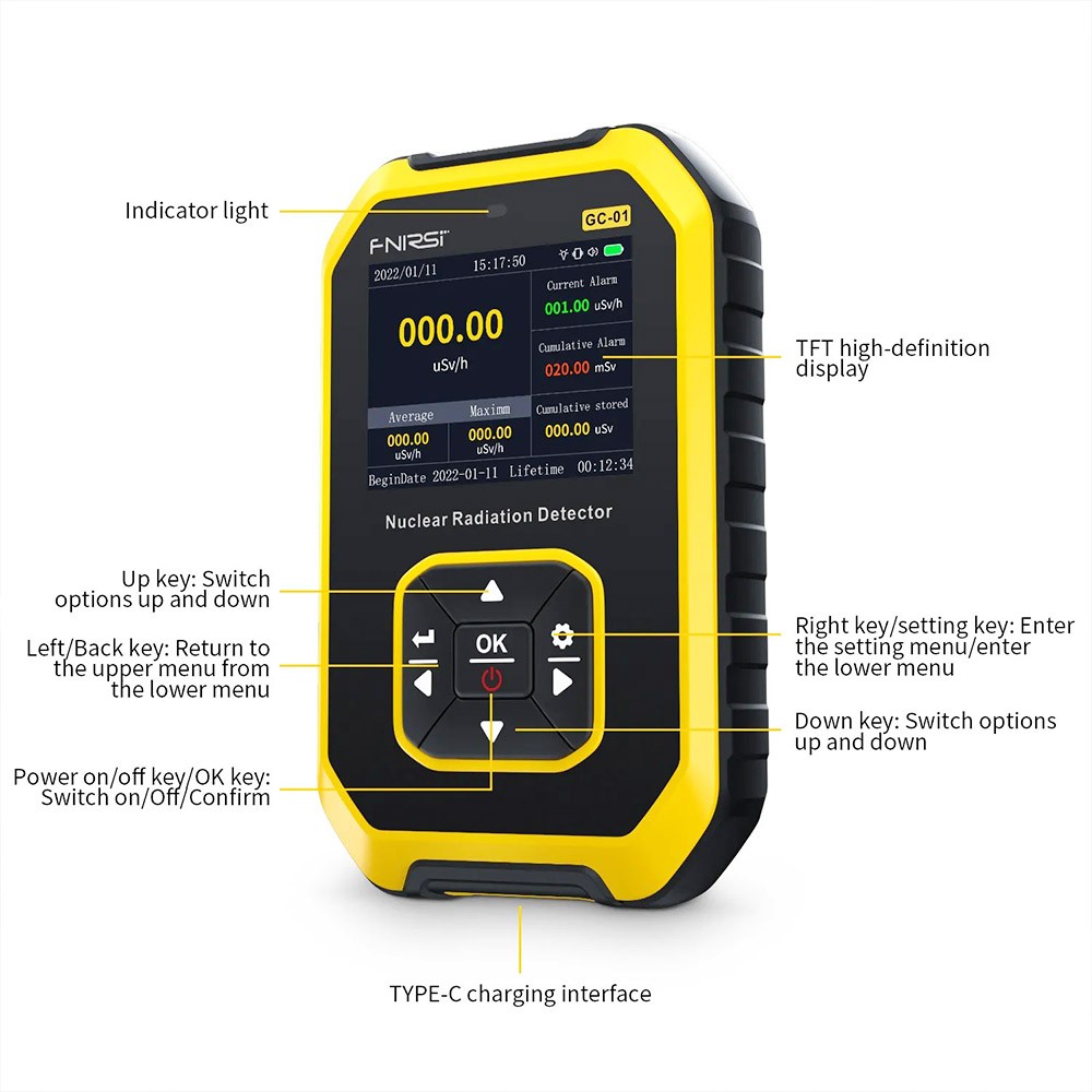 FNIRSI GC-01 Geiger Counter