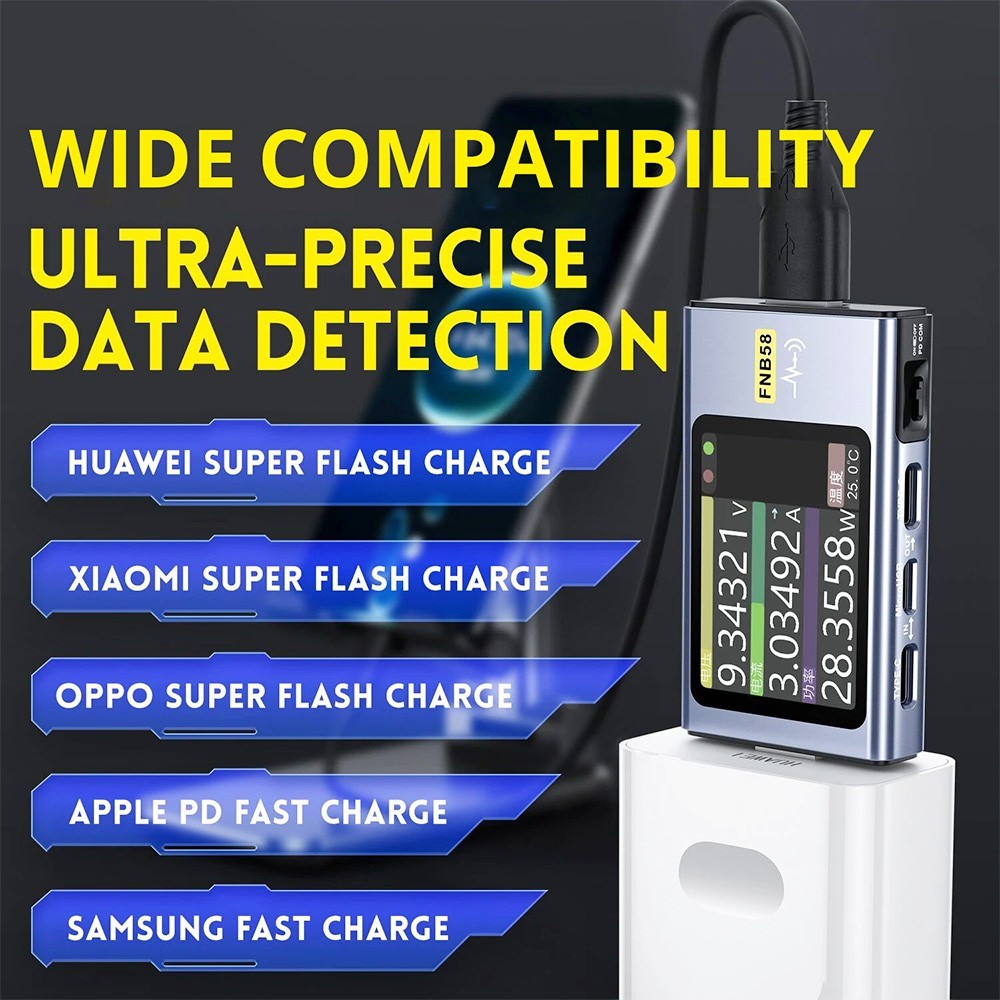 FNIRSI FNB58 USB Voltage Current Tester with Bluetooth