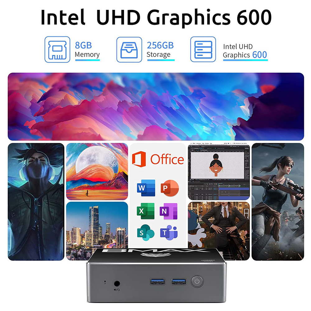 BMAX B2 Pro Mini PC 8GB RAM 256GB SSD US