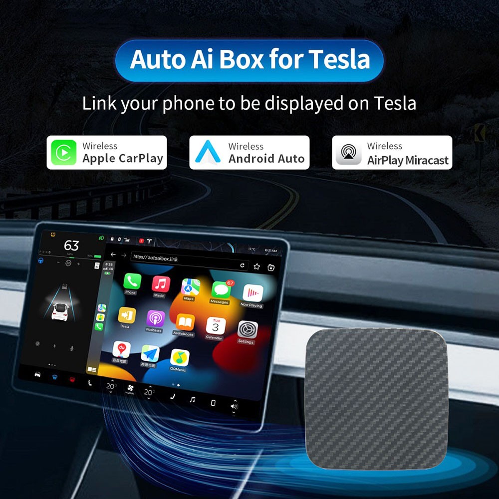 Ownice T1 Wireless Auto Ai Box for Tesla Black