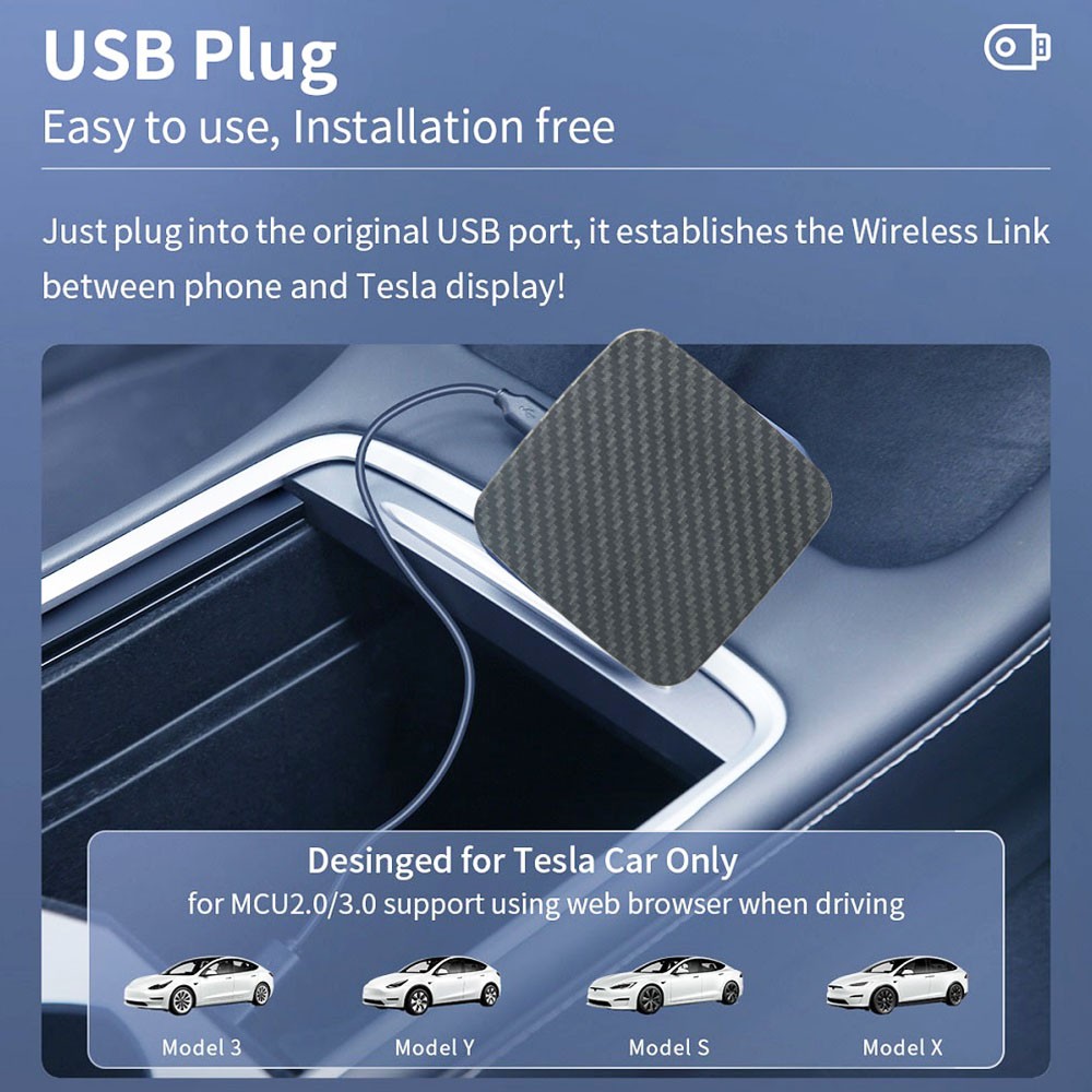 Ownice T1 Wireless Auto Ai Box for Tesla Black