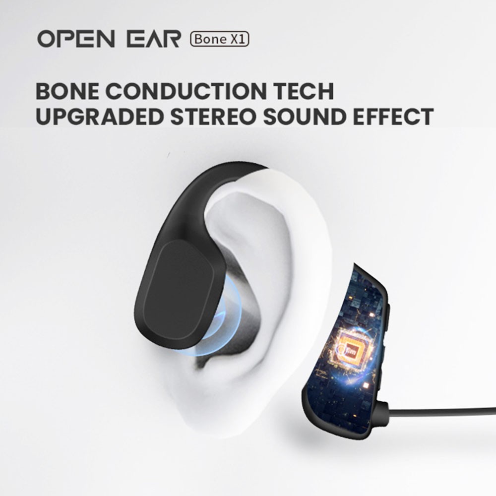 Coowoo OPENEAR Bone-X1 Bone Conduction Earphone Black