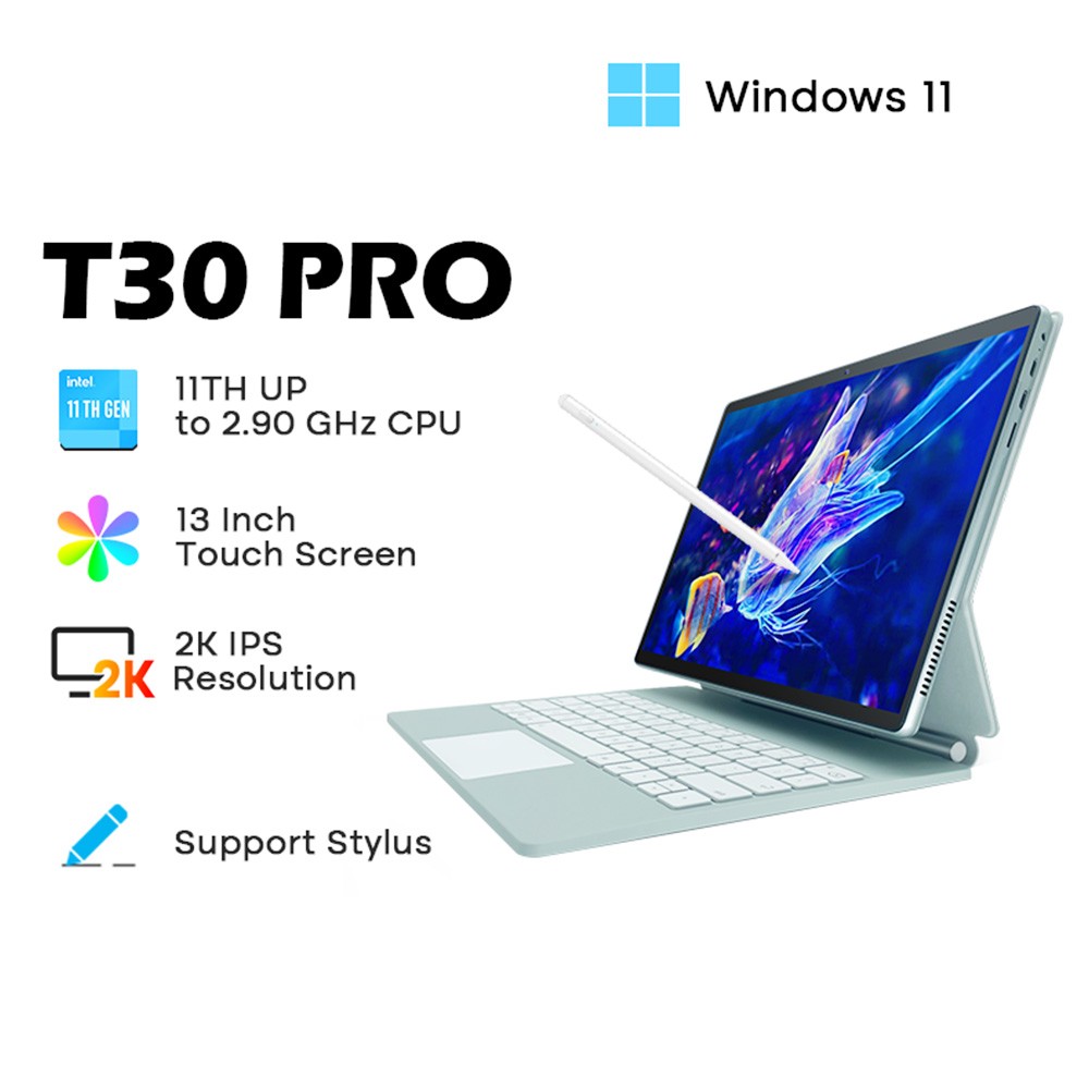 DERE T30 PRO 2-in-1 Laptop 16GB DDR4 512GB SSD Green
