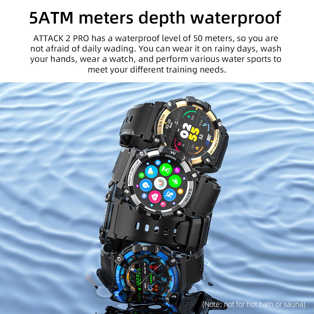 LOKMAT ATTACK 2 Pro Smartwatch 1.39'' TFT LCD Black