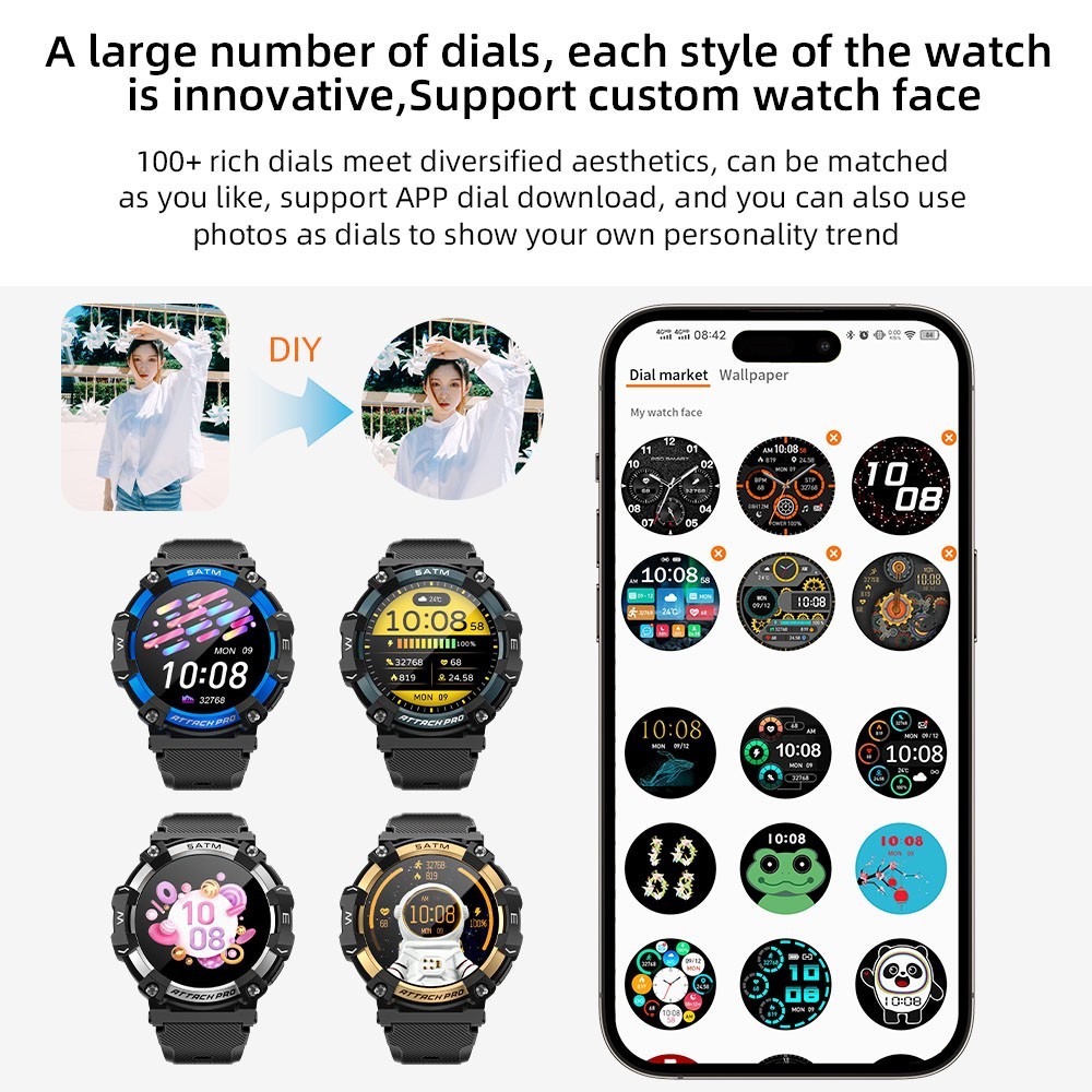 LOKMAT ATTACK 2 Pro Smartwatch 1.39'' TFT LCD Gold