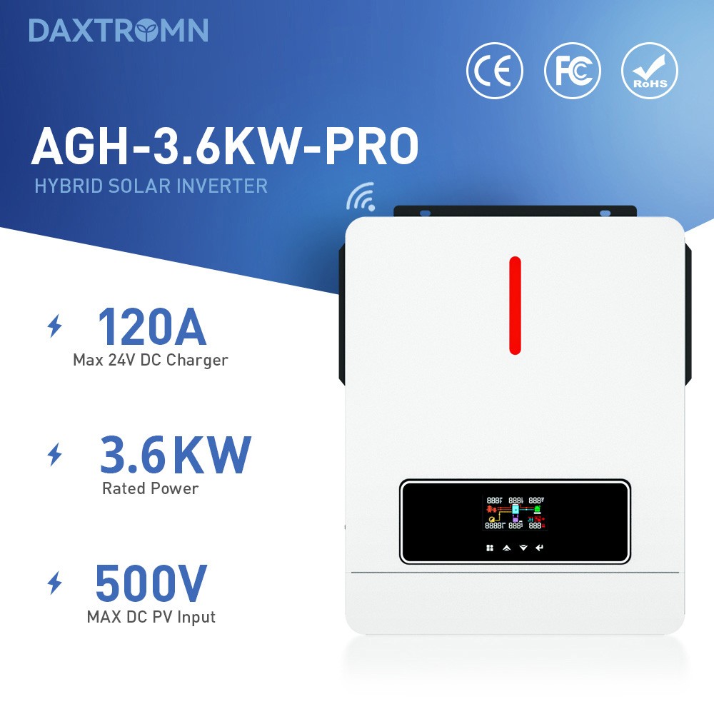 DAXTROMN 3600W Hybrid Solar Inverter with 2 Loads Output | Europe