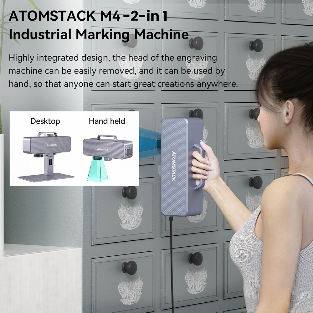 Atomstack M4 Fiber Laser with Protective Cover