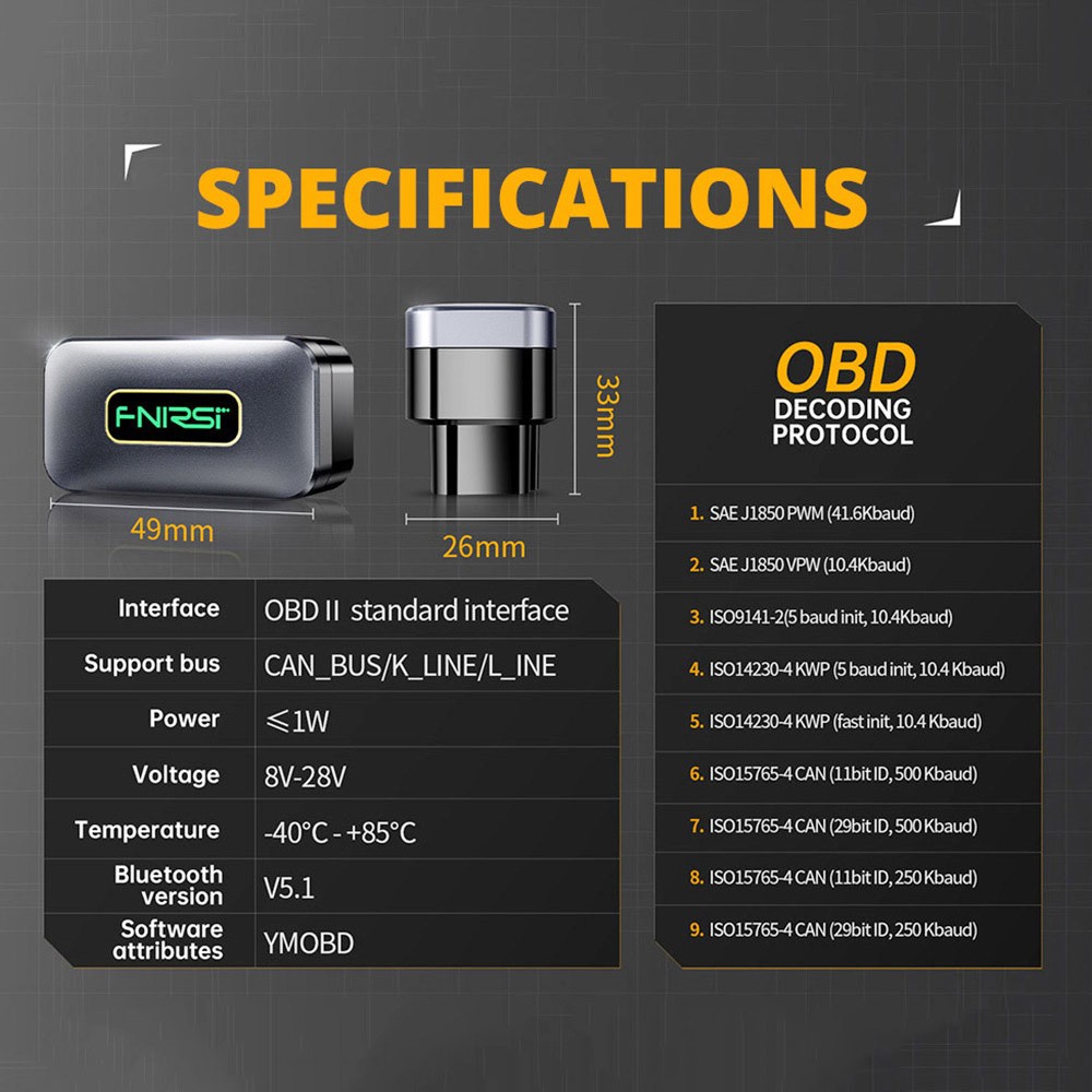 FNIRSI FD10 Car Fault Detector OBD2 Scanner
