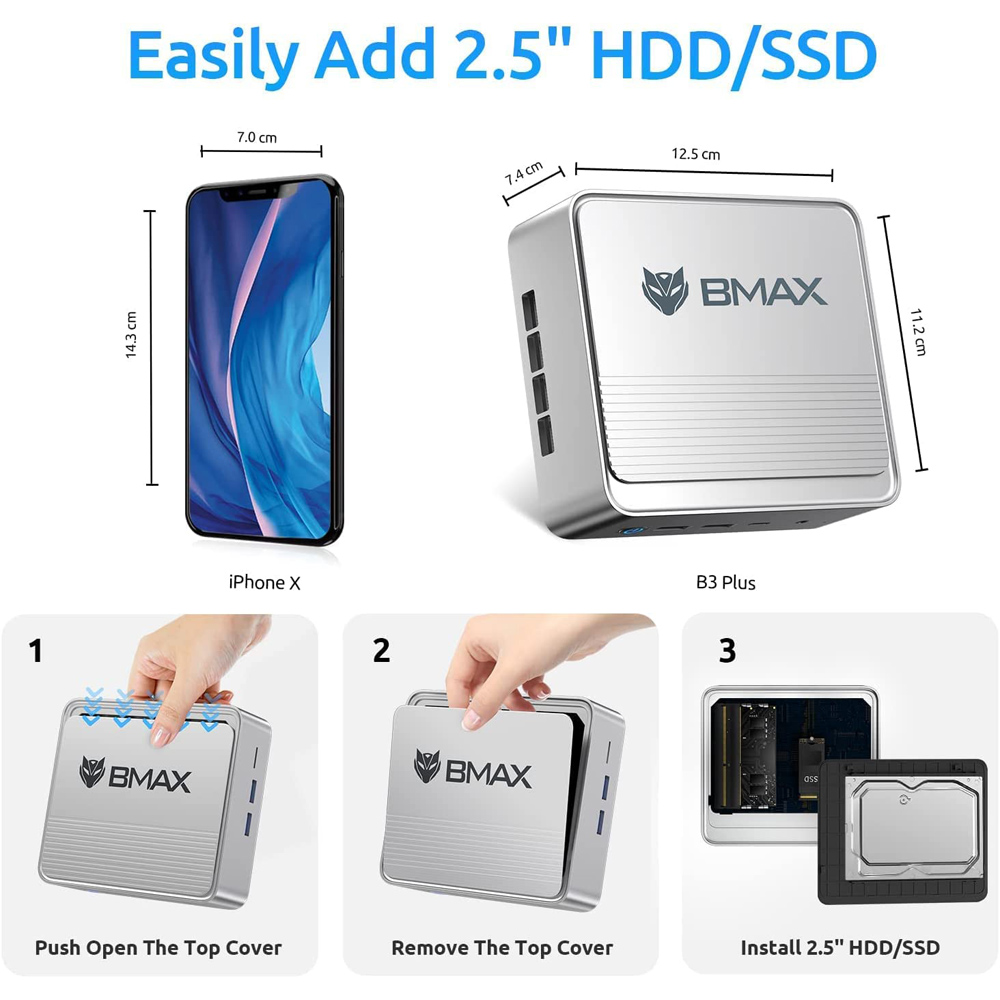 BMAX B3 Mini PC Intel® Jasper Lake N5095