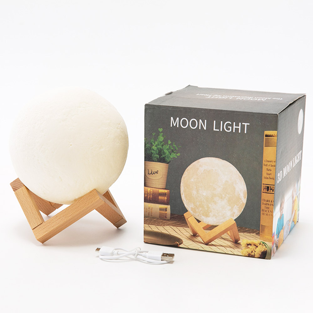 LED Moon Lamp with Remote Control Dimmable Brightness 16 Main Colors