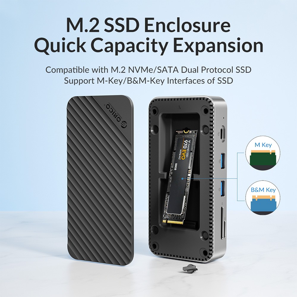 ORICO Docking Station with M.2 SSD Enclosure