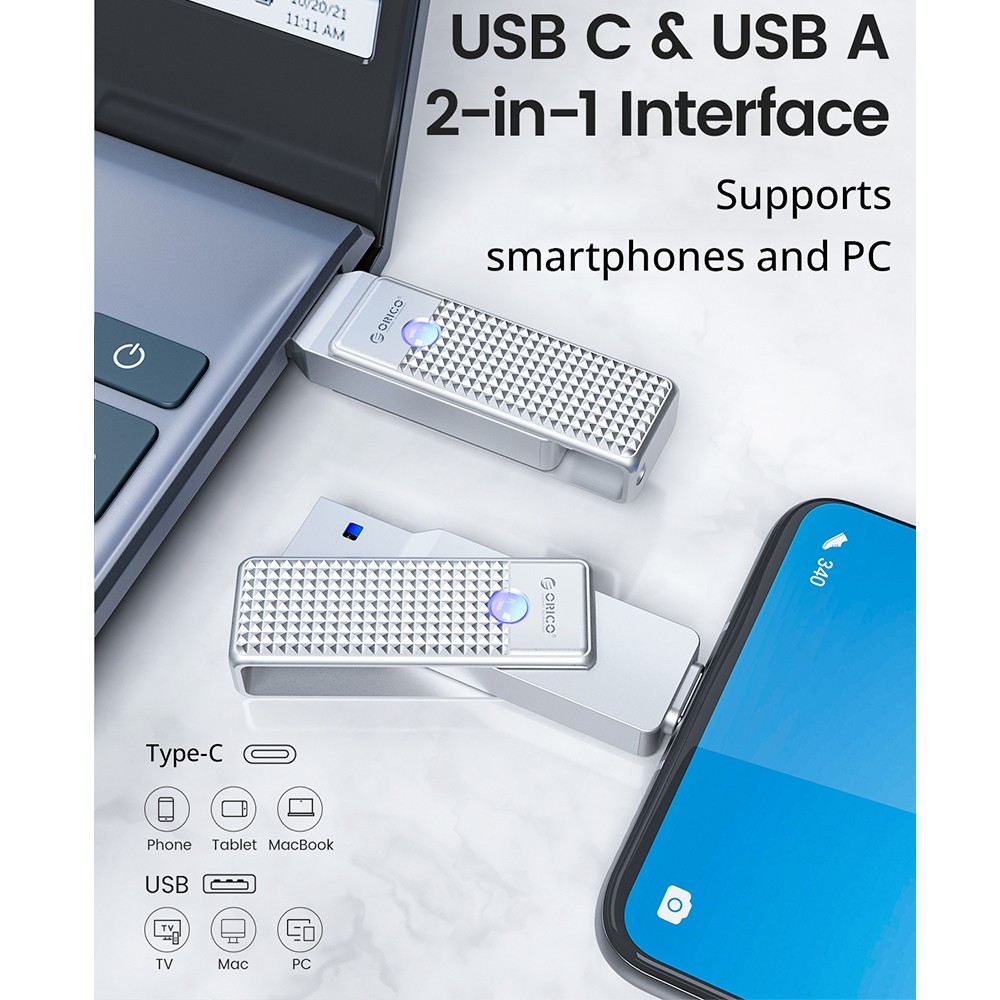 ORICO UFSD 128GB Dual Flash Drive