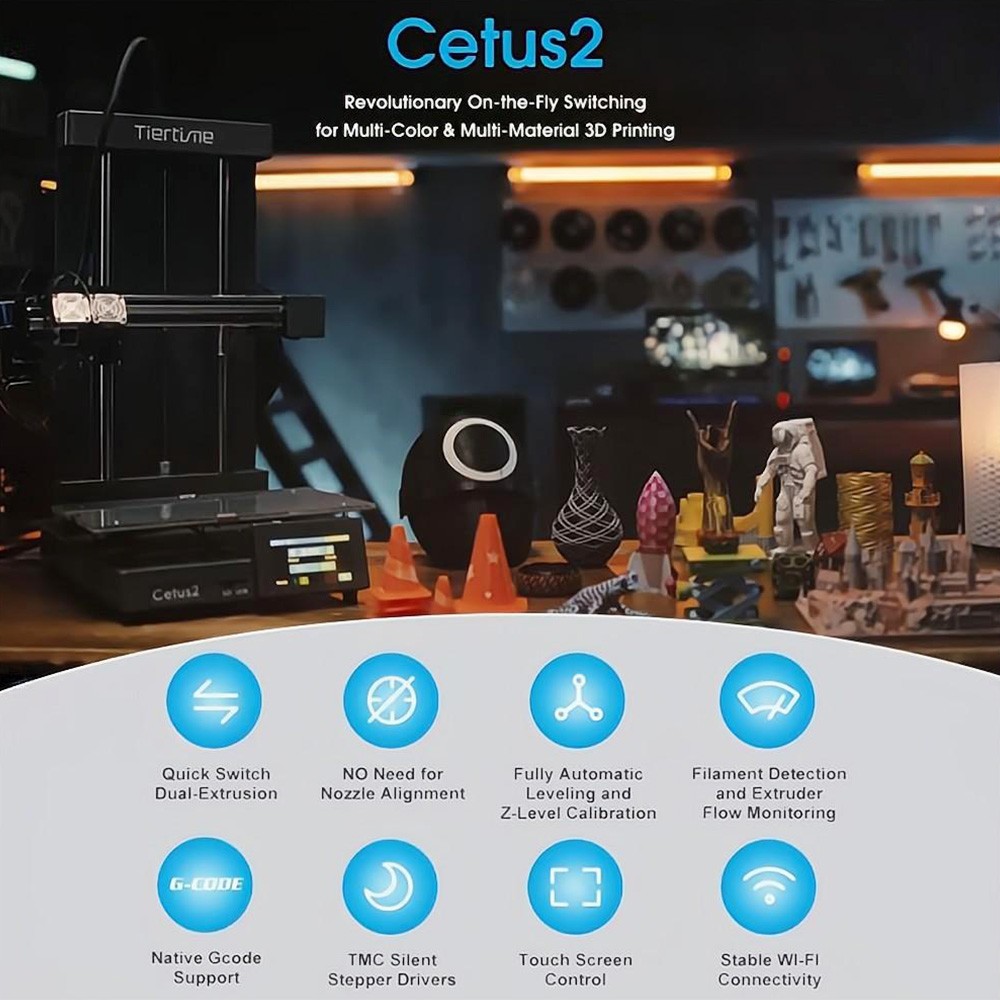 Cetus3D Cetus2 3D Printer Deluxe Version with Dual Extrusion | Europe