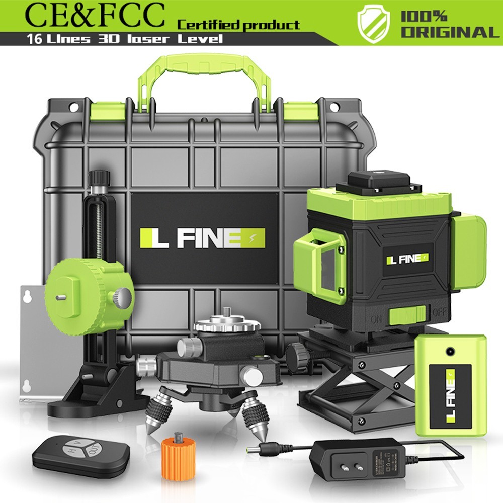 LFINE LLX-360-01 4D16 16-Line Laser Level Meter US Plug