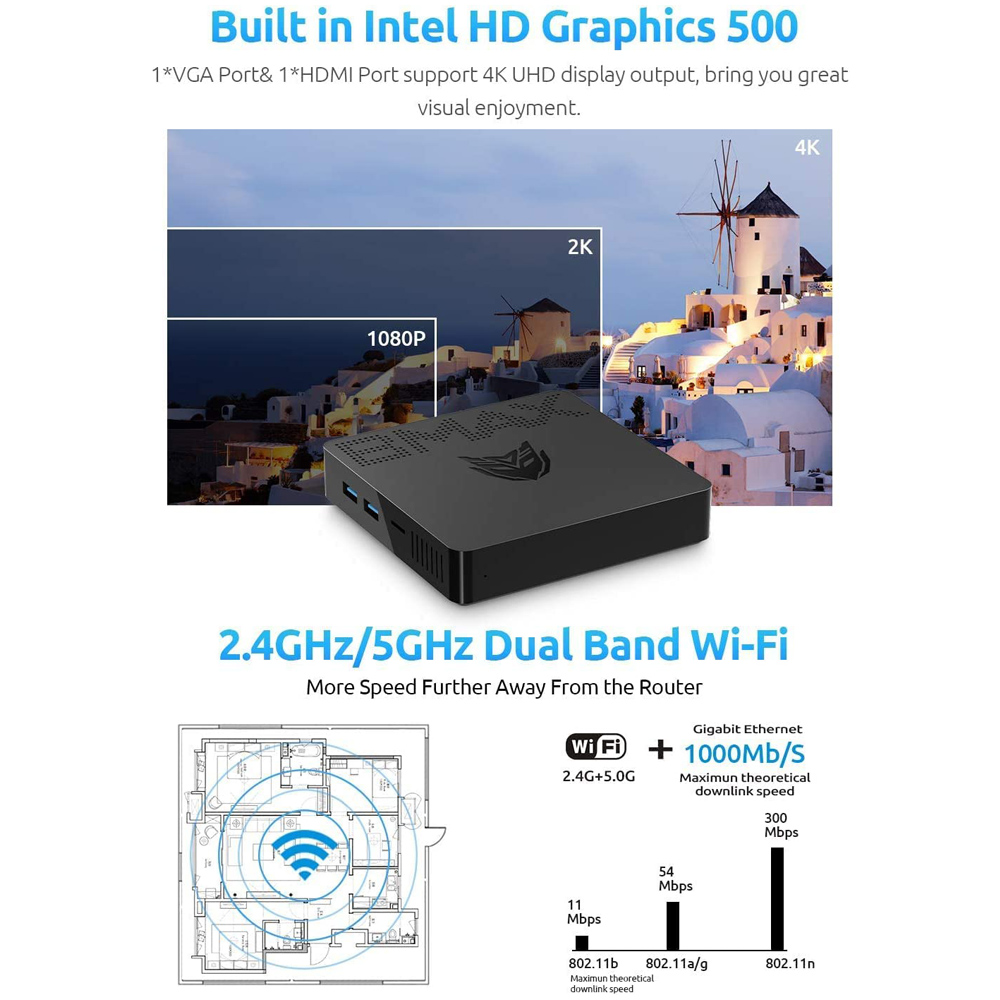 BMAX B1 Plus Mini PC Intel Celeron N3350 6GB RAM 64GB ROM